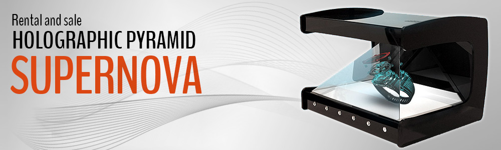Interactive holographic pyramid: SUPERNOVA for 3D hologram